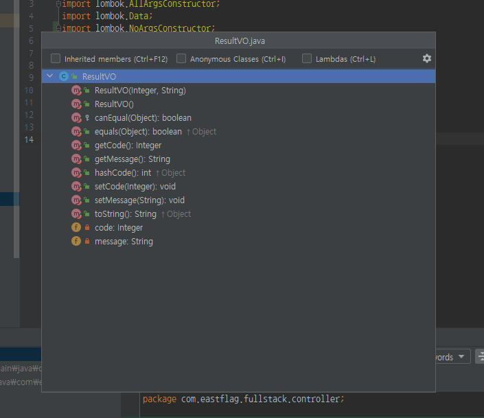 json 보내고 받기 - 풀스택개발 EastFlag
